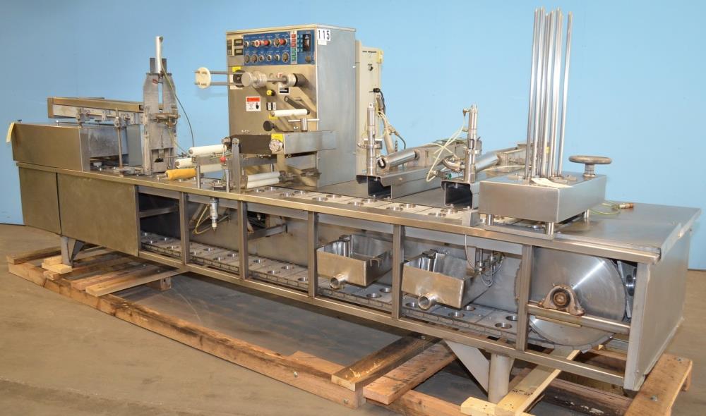 Holmatic S/S Two Lane Cup Filling and Sealing Machine with Two Head Filler