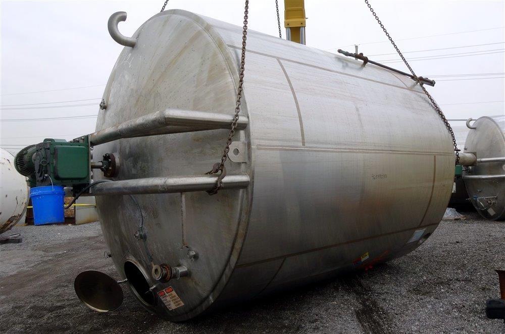 12,000 Gallon Precision Stainless Vertical S/S Jacketed Prop Agitated ...