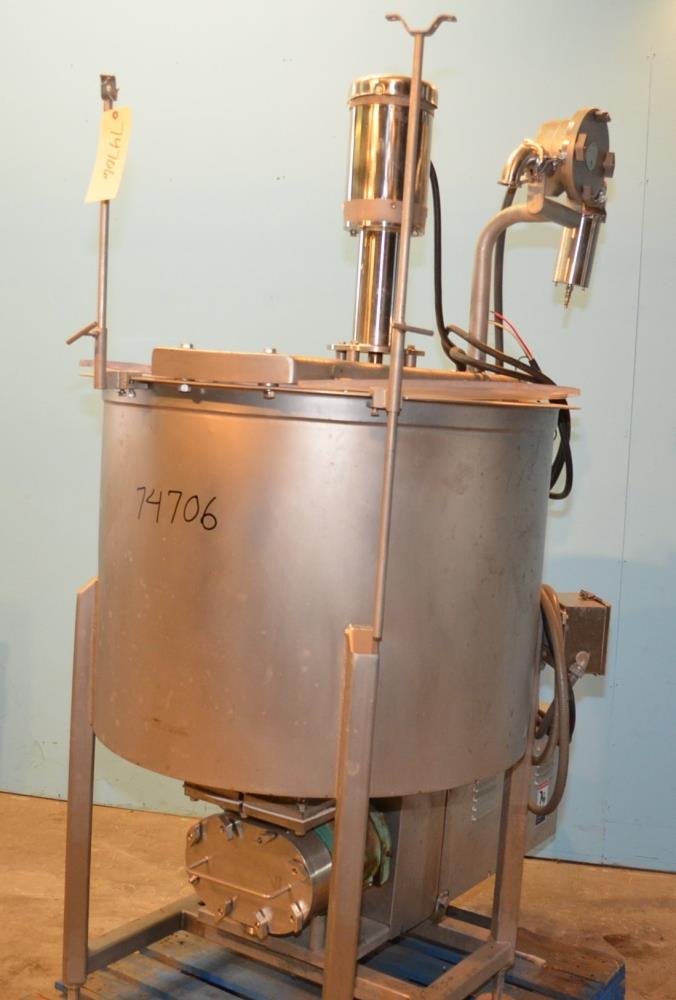 150 Gallon Cozzini Prop Agitated Suspension Mixing Tank with 5 hp PD ...