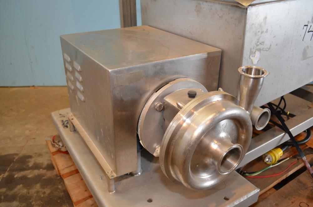Cozzini 5 HP S/S Centrifugal Pump with S/S Return Hopper