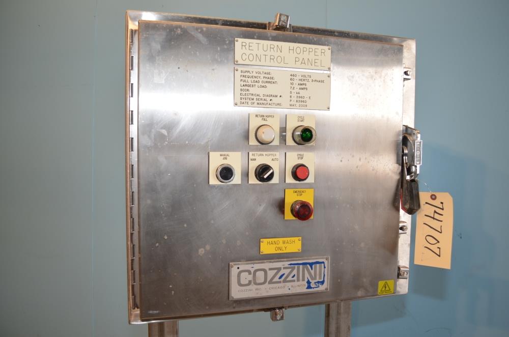 Cozzini 5 HP S/S Centrifugal Pump with S/S Return Hopper