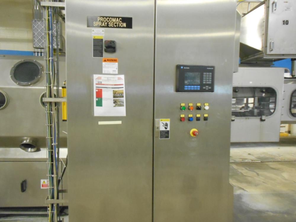 Procomac 16 ft Long S/S Spray Rinser with Balance Tank and 7 1/2 HP ...